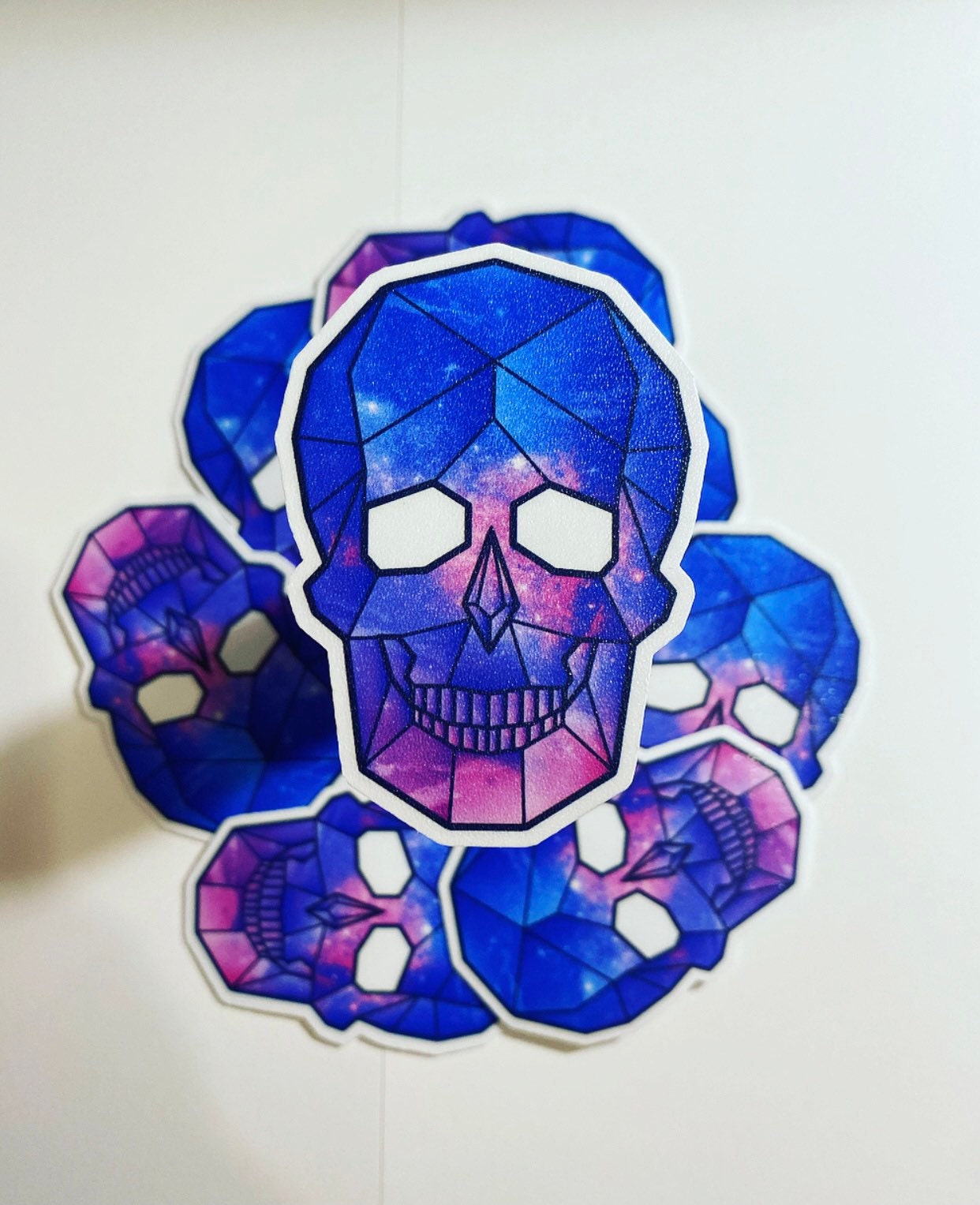 Galaxy Prism Skull Sticker Laptop Sticker Planner Sticker | Etsy