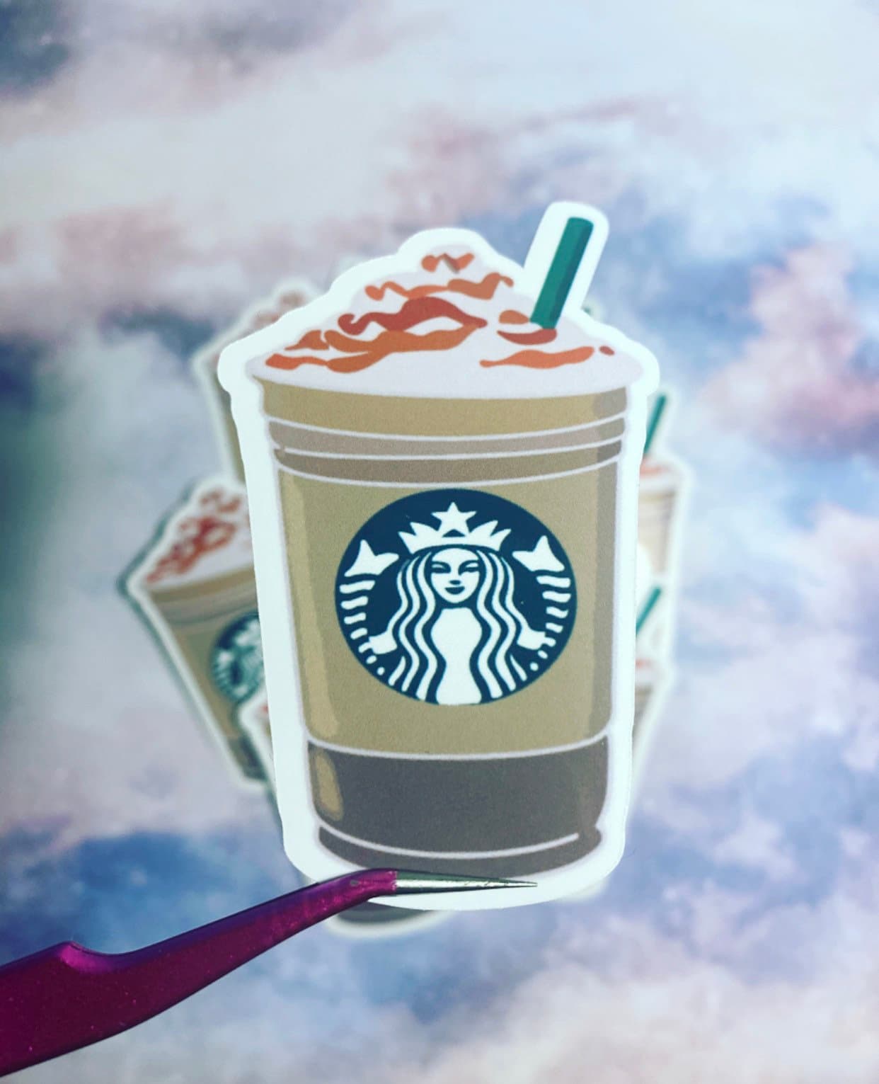 Starbucks Caramel Mocha Frappuccino Sticker/Coffee Junkie/ | Etsy