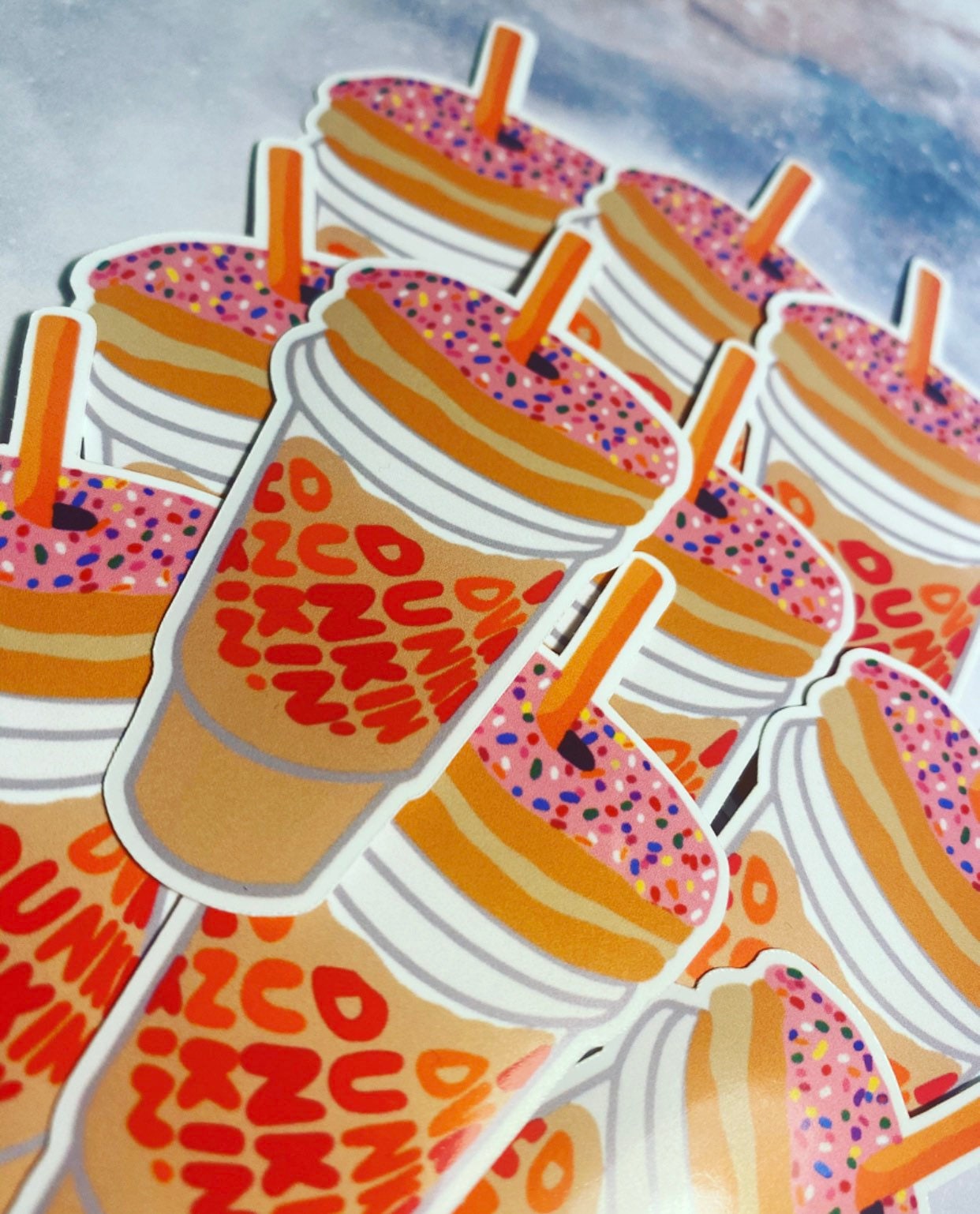 Dunkin Donuts Iced Coffee Sticker/coffee Junkie/vsco Stickers ...