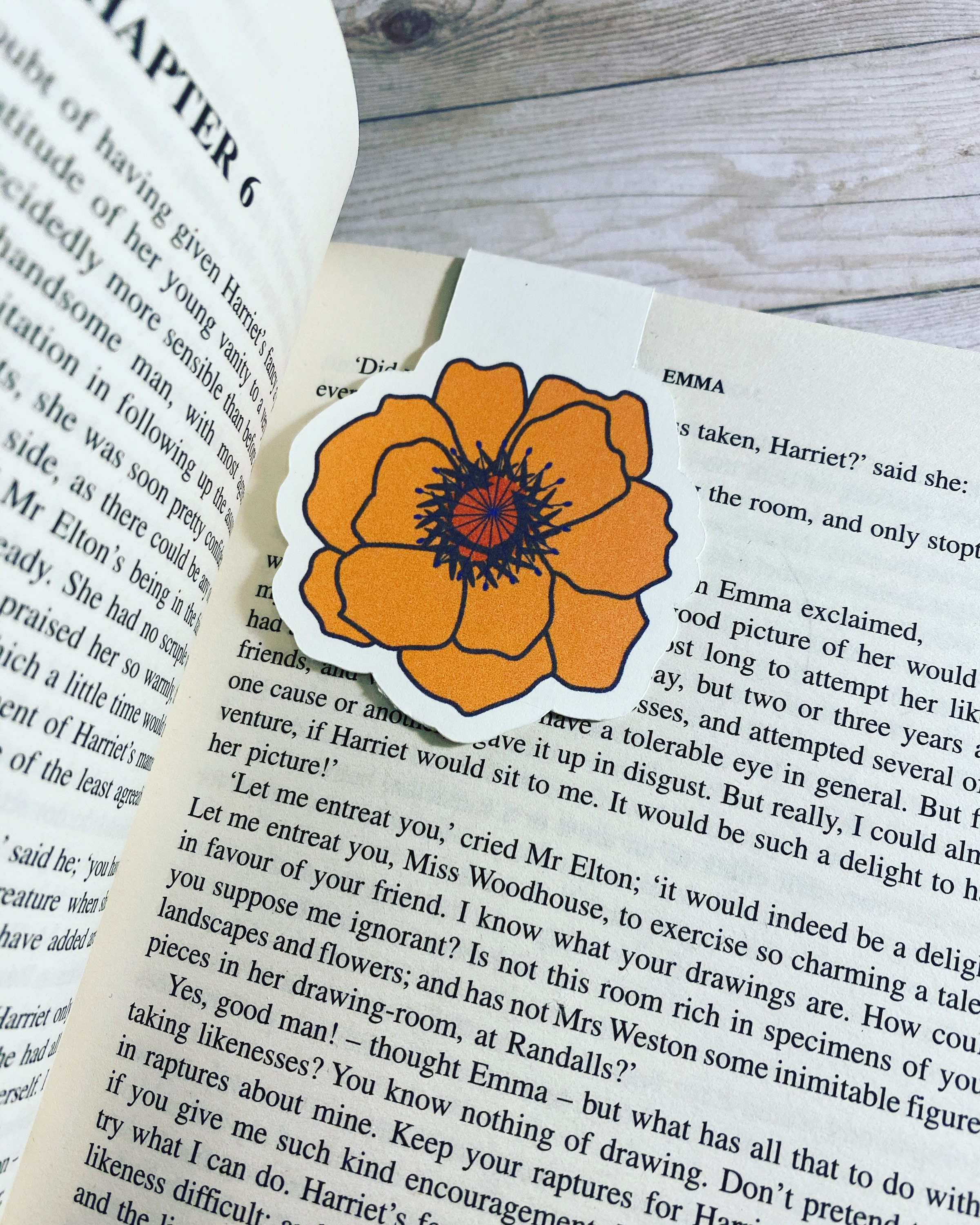 Yellow Flower Magnetic Bookmark Custom Bookmarks Cute | Etsy