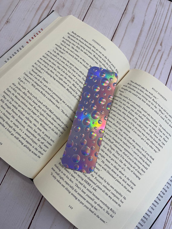 Holographic Bubble Bookmark With Texture Bookstagram Book - Etsy
