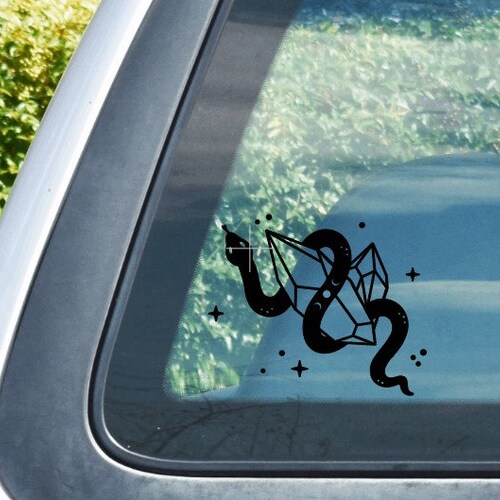 Car Decal Snake Moon Phase Alternative Healing Crystals - Etsy