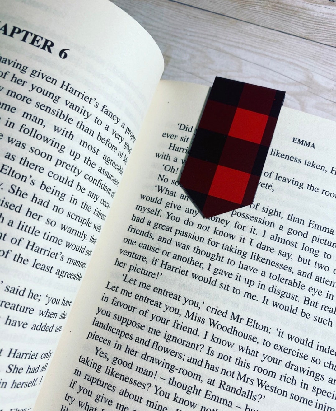 Magnetic Bookmark Buffalo Plaid Pattern - Cute Bookmarks - Magnetic ...
