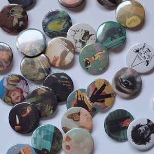 Art Pins!! - Pinback Buttons Featuring Original Art - Etsy
