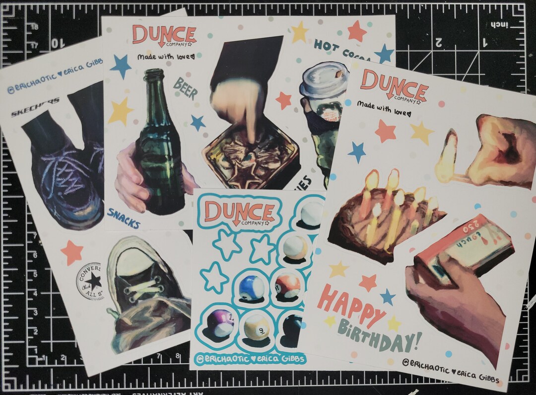 Art Sticker Sheets Cool Vinyl Stickers of My Art - Etsy