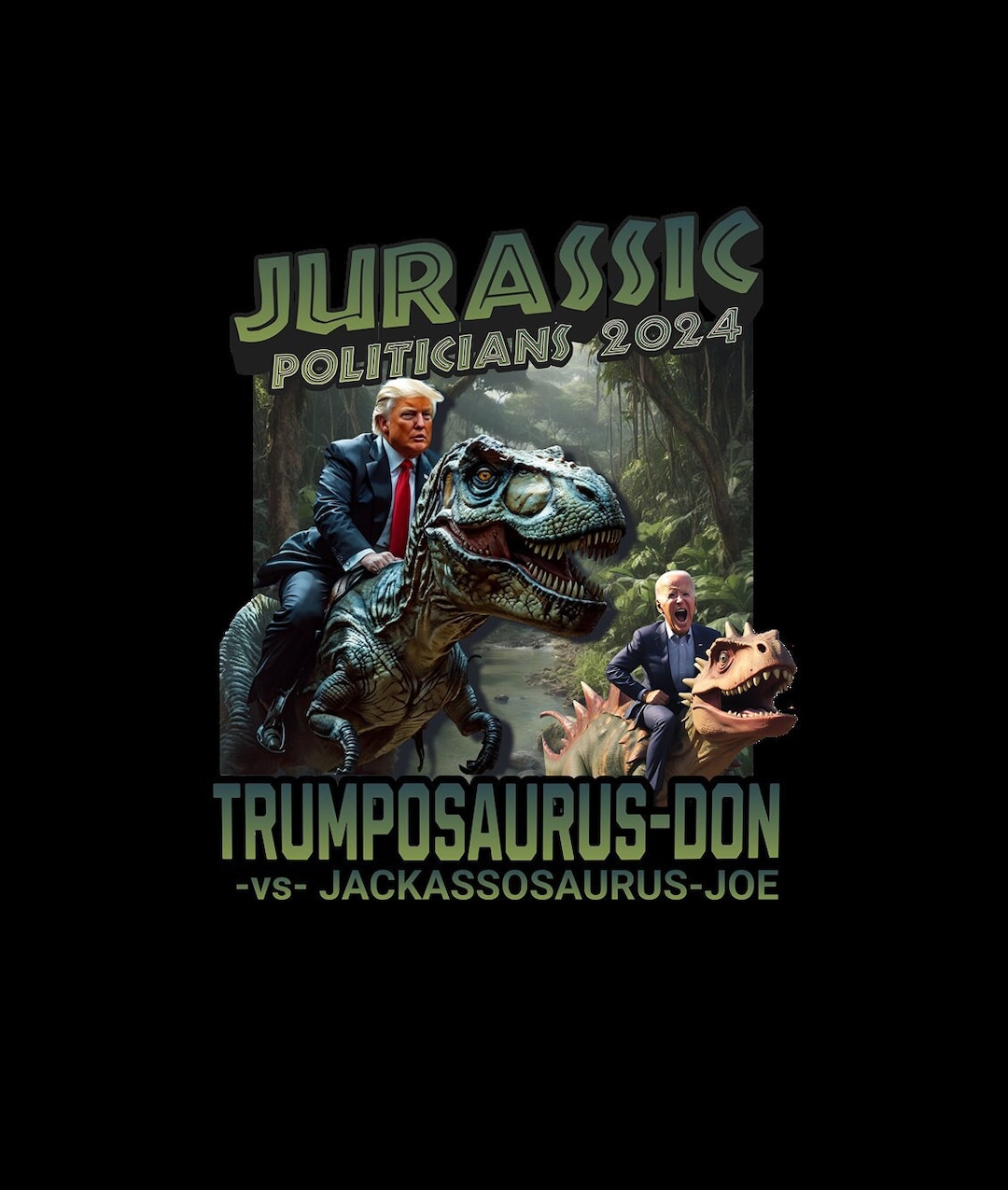 Trump Vs Biden Jurassic PNG Trump 2024 Taking America Back Get in ...