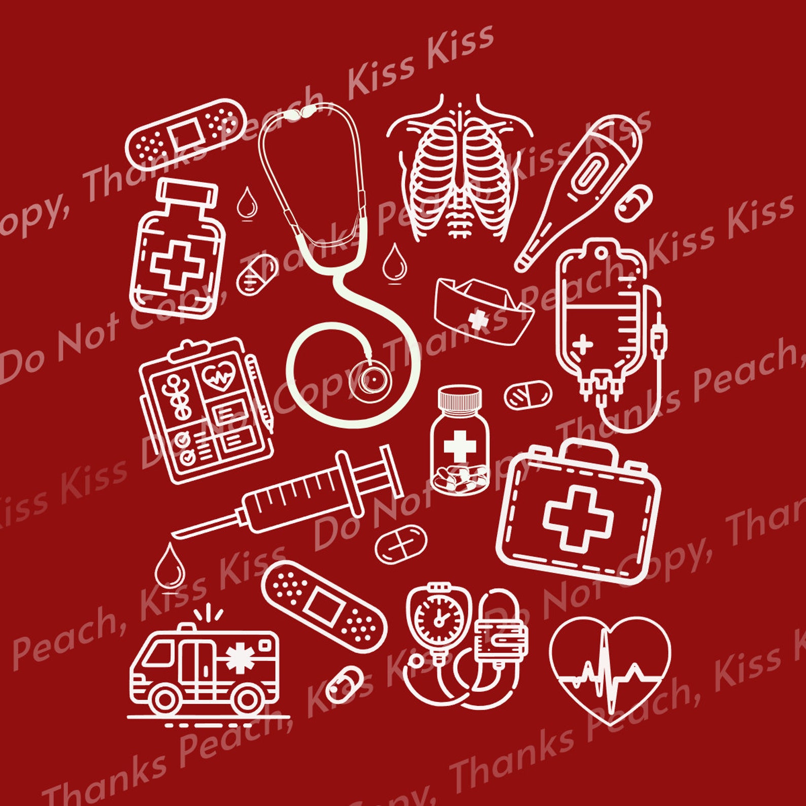 Nurse, Occupation Doodles, Digital Download, PNG Digital File, Nurse ...