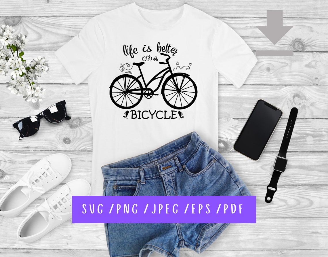 Bicycle Svg Life is Better on a Bicycle Svg SVG Files for - Etsy