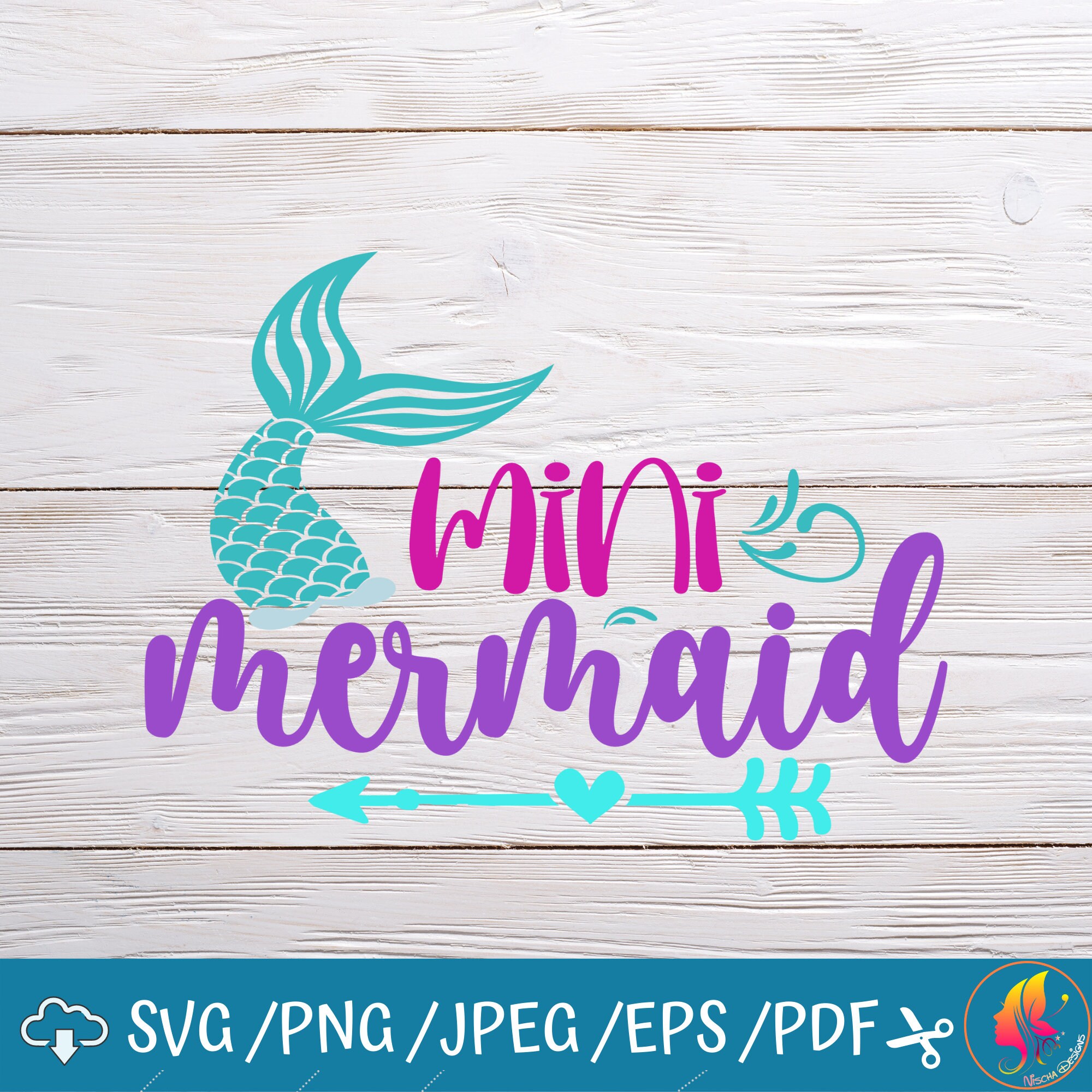 Mini Mermaid Svg SVG Files for Cricut / Instant Download Fot - Etsy