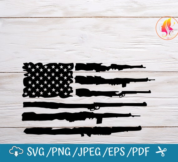 Gun Rifles American Flag Svg American Flag Svg files for | Etsy