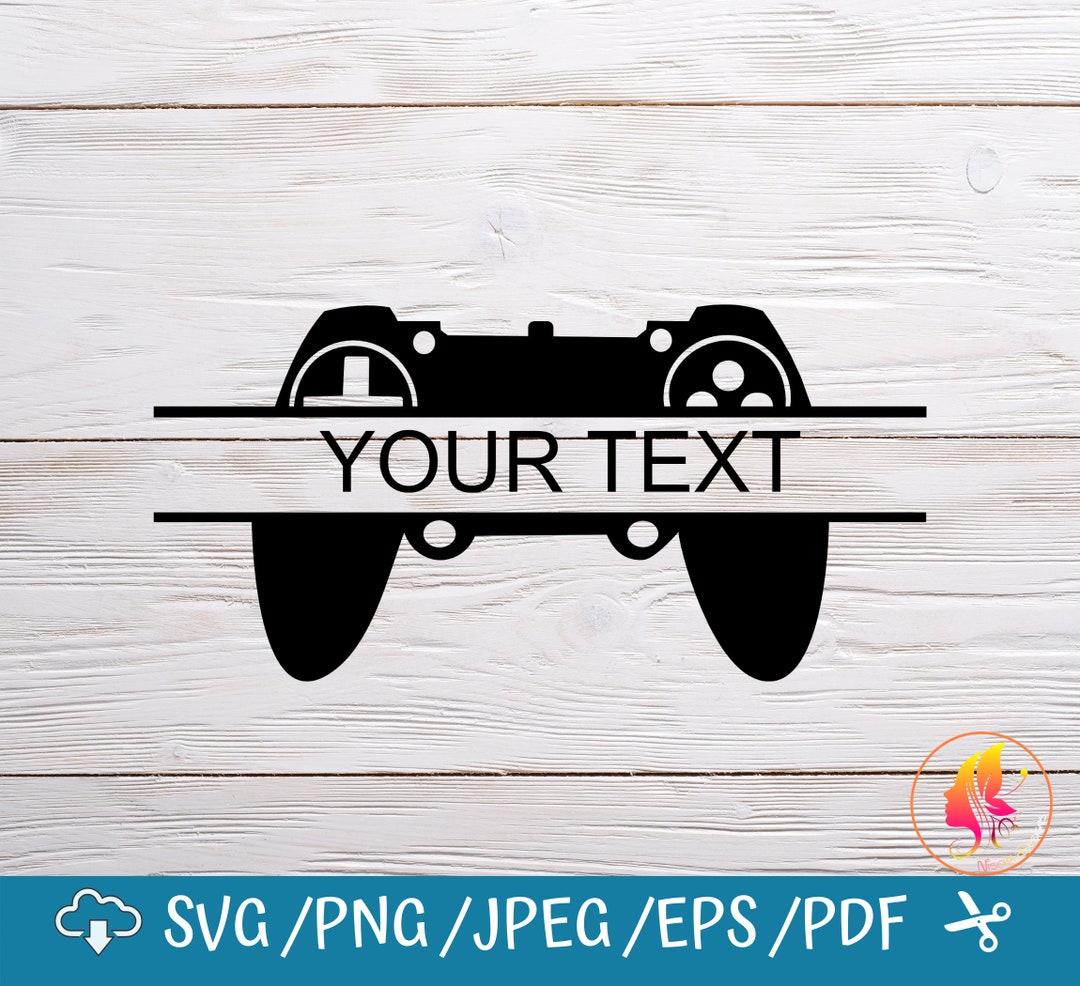Gamer Controller Split Monogram SVG, SVG Files for Cricut / Instant ...