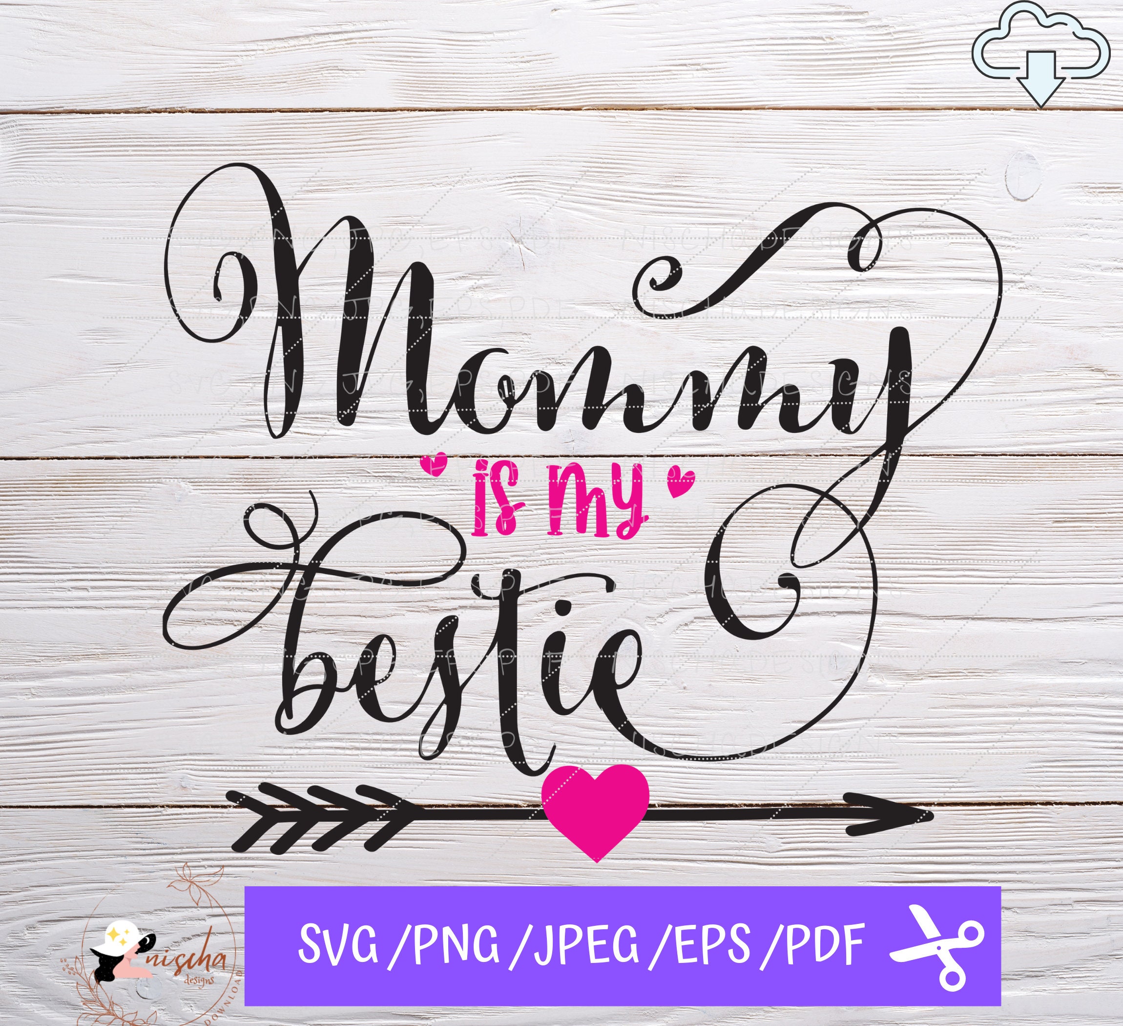 Mami es mi Bestie SVG Mamá SVG archivos SVG para cricut / | Etsy