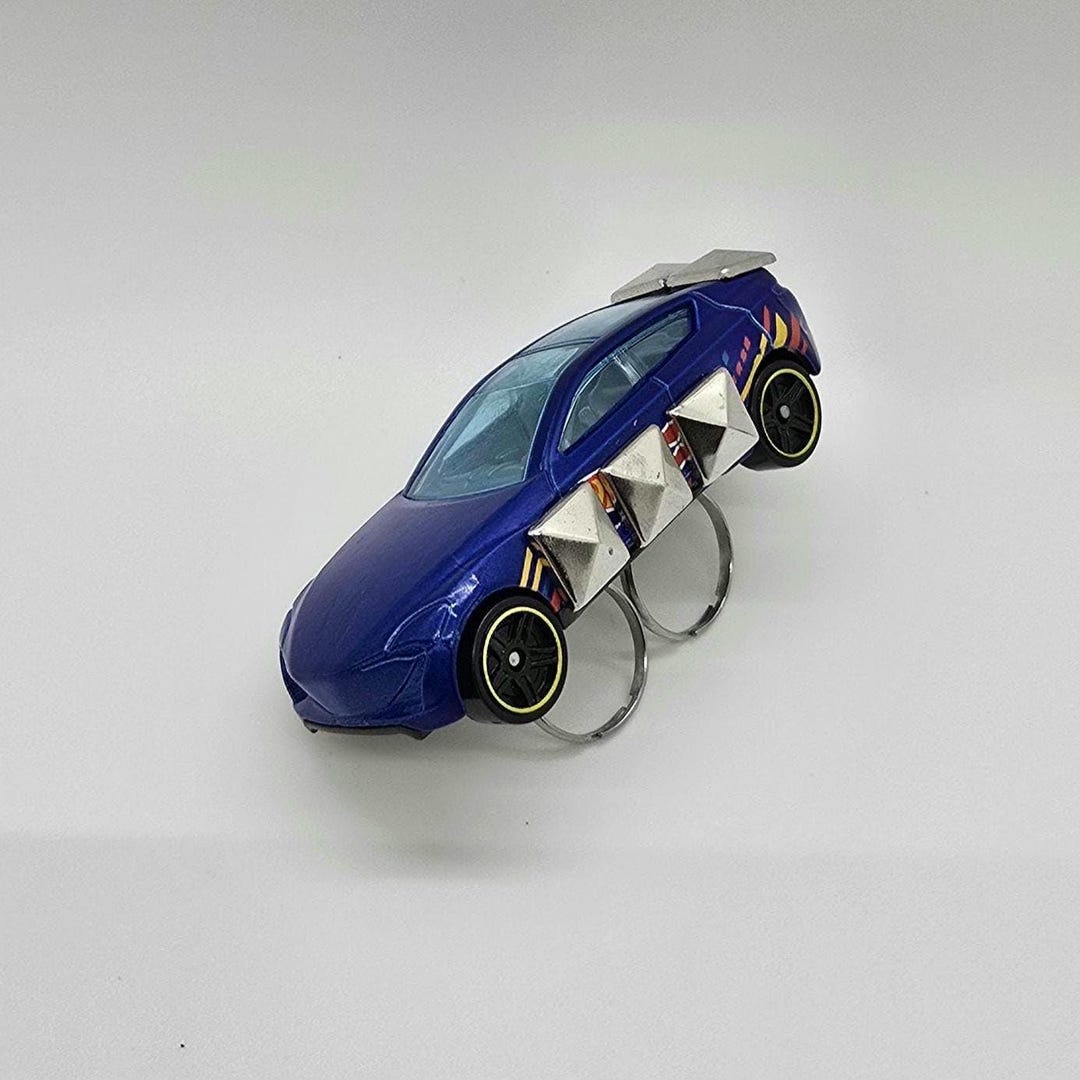 Blue Car Ring / Fun Rings / Toy Car Ring / Cool Rings / Statement Ring ...