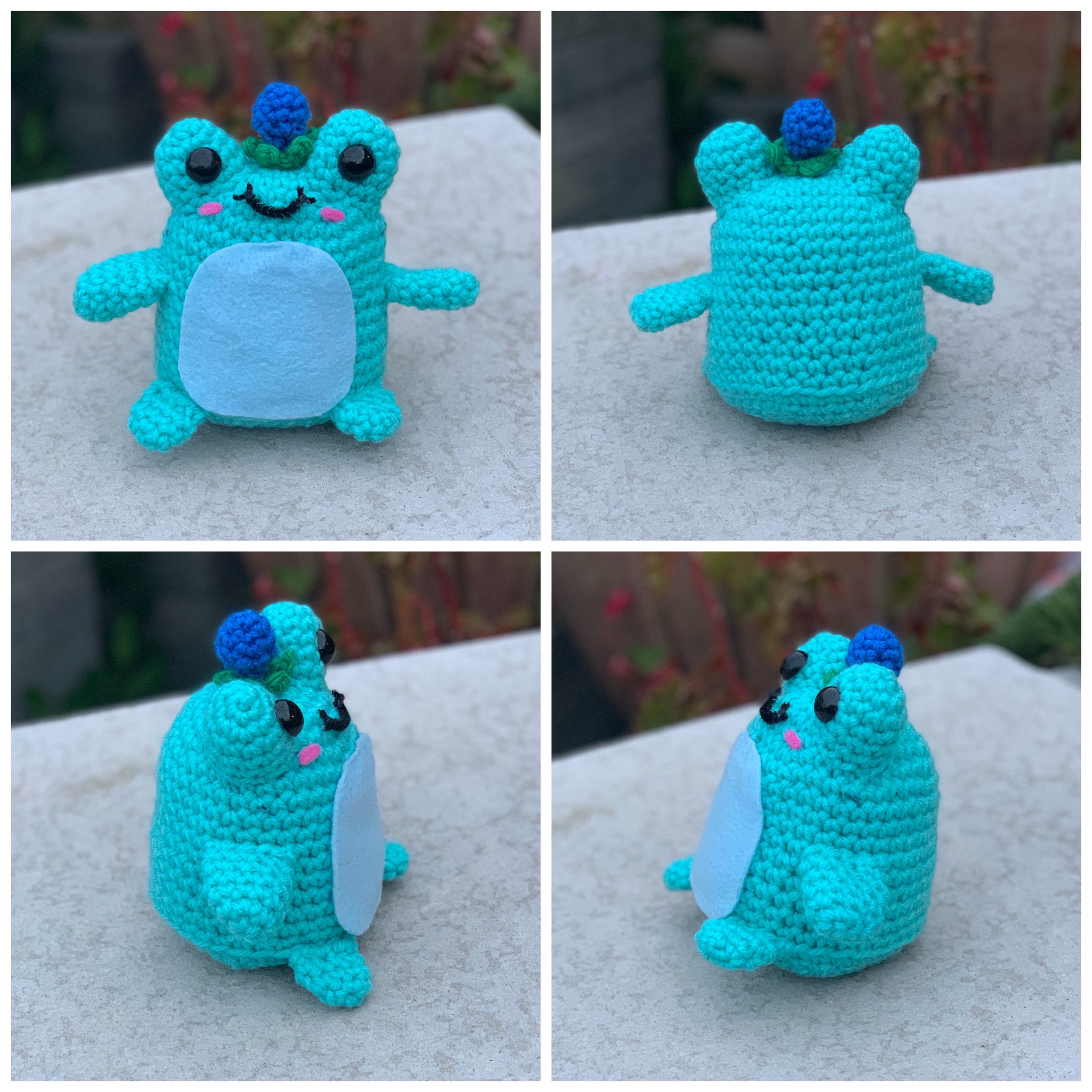 Bloobie the Blueberry Frog Amigurumi Plush - Etsy