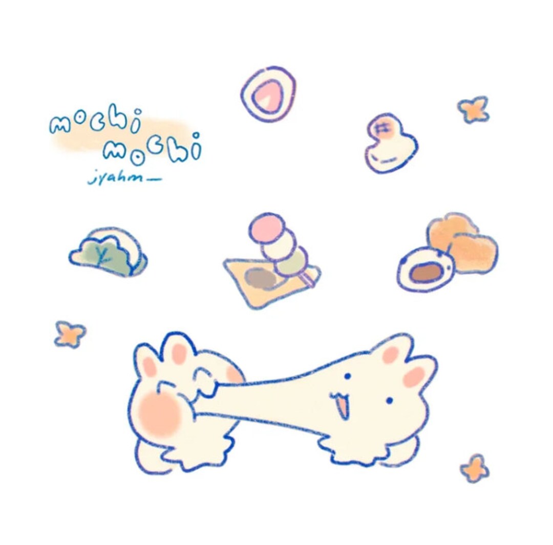 Mochi Mochi Sticker Sheet - Etsy