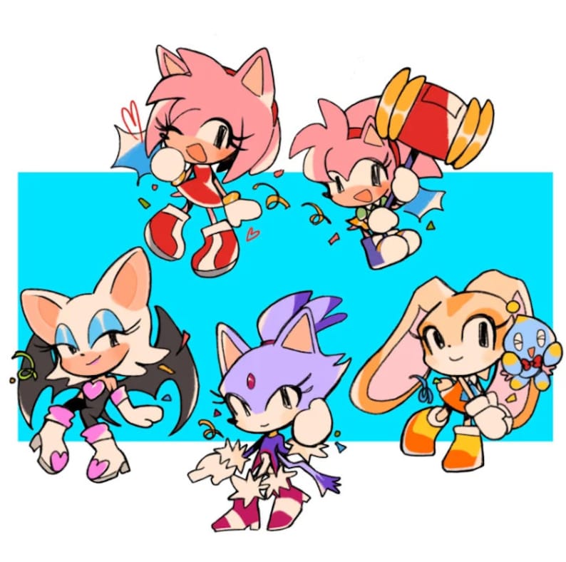 YEA Sonic GIRLS Acrylic Charms / Stickers - Etsy