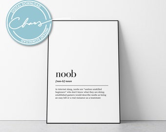 Noob Definition - Etsy