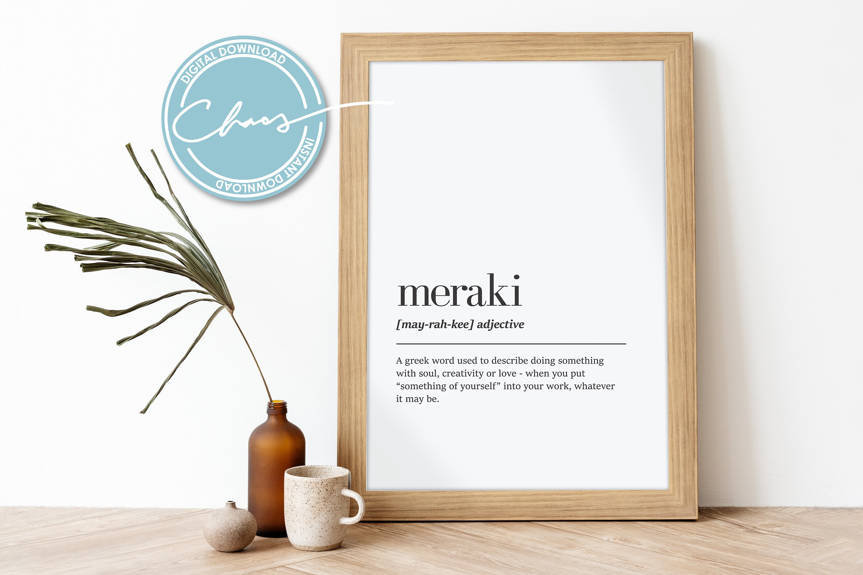 Digital Meraki Definition Print, Meraki Definition, Greek Definition ...