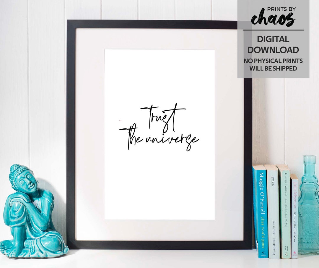 Trust the Universe Printable - Law of Attraction Art - Spiritual Prints ...