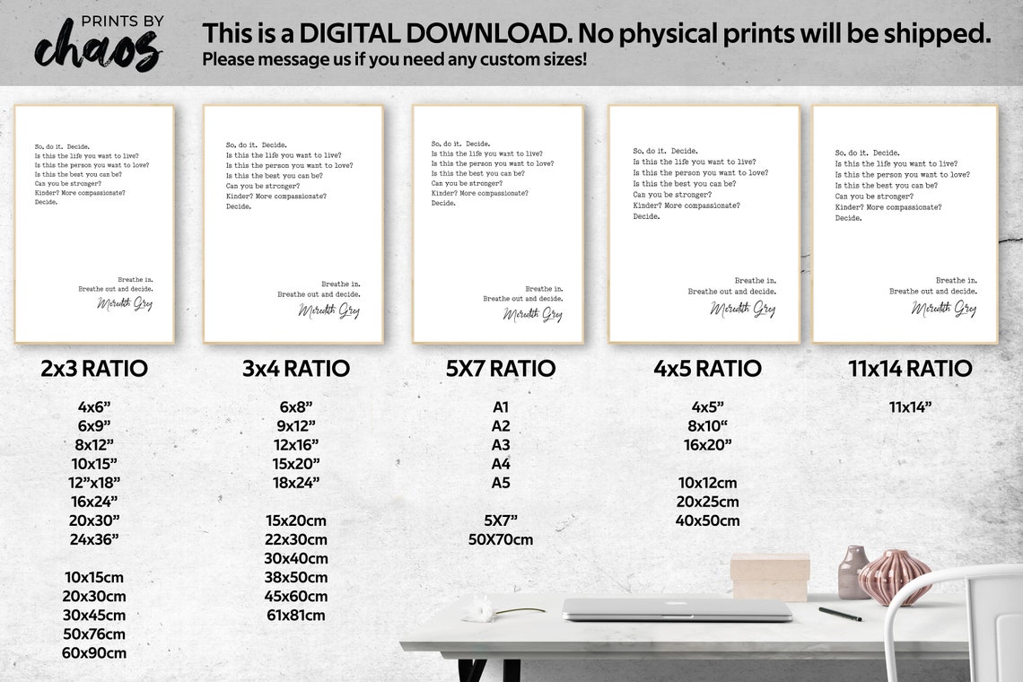 Digital "decide" - Meredith Grey Quote, Cristina Yang Quote, Grey's ...