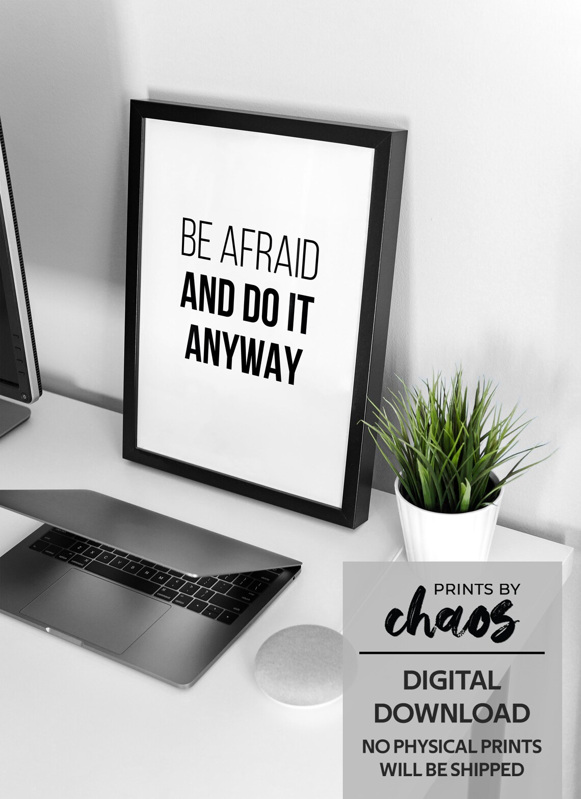 Be Afraid and Do It Anyway Motivational Quote Hustle Quote - Etsy