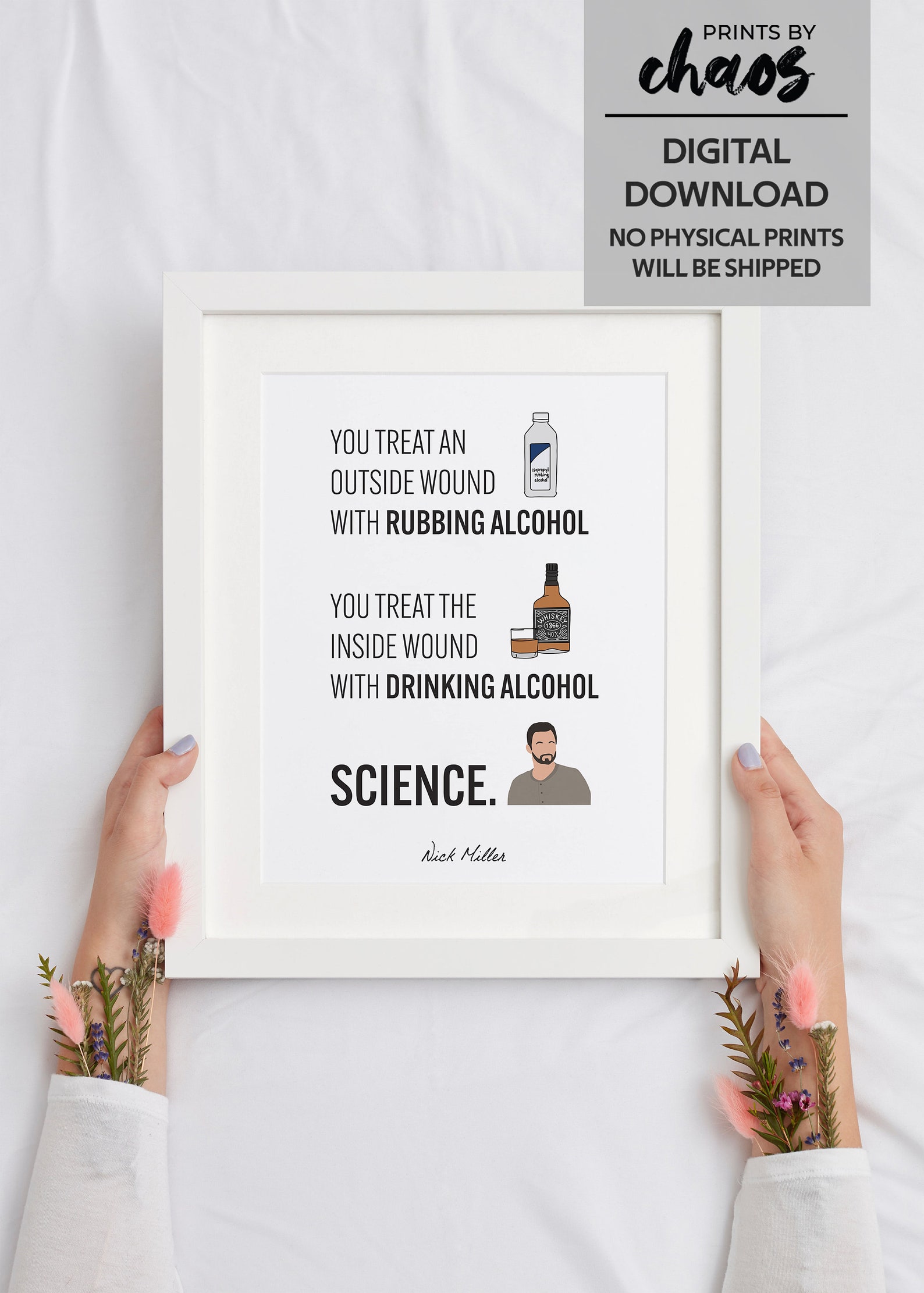 New Girl Print you Treat an Outside Wound With Rubbing - Etsy