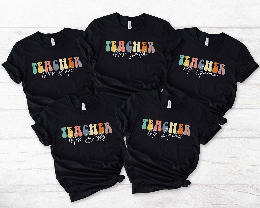 Custom Teacher Shirt, Teacher Team Shirts, Personalized School Tshirt ...