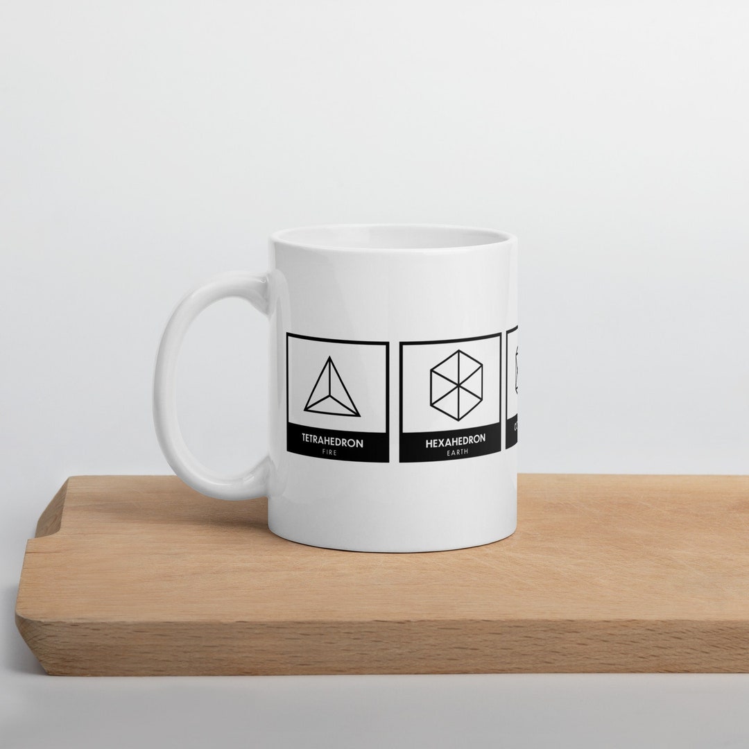 Sacred Geometry Coffee Mug - Platonic Solids Art - Unique Ceramic Mug ...