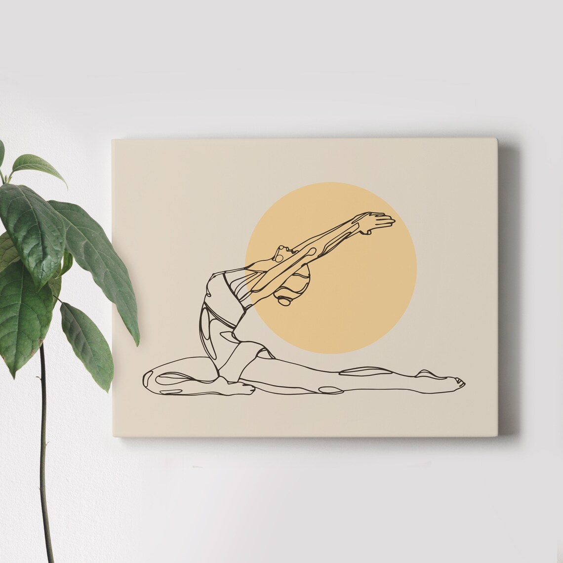 Yoga Poster Single Line Drawing Yoga Studio Décor | Etsy