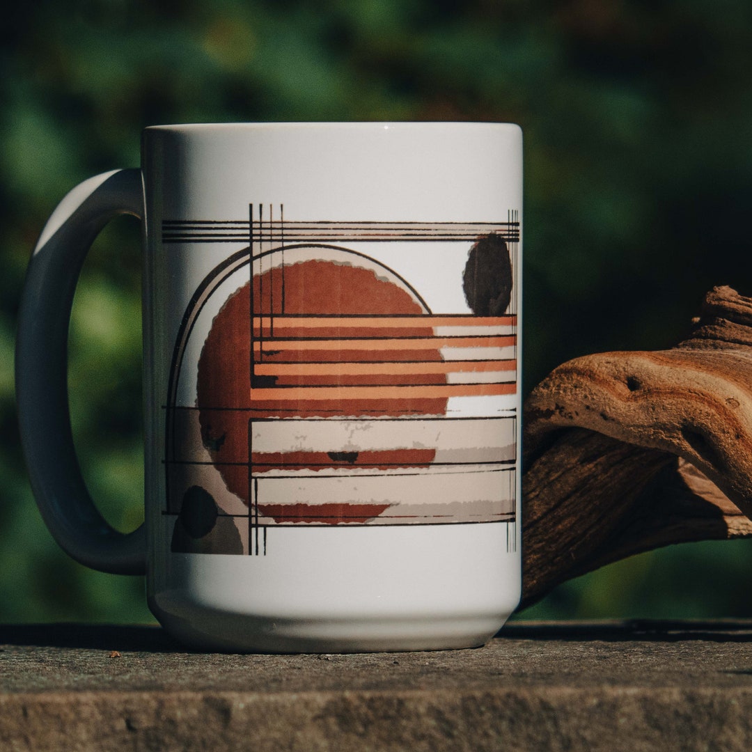 Painted Abstract Art Mug - Original and Unique Design - Cool Coffee Mug ...