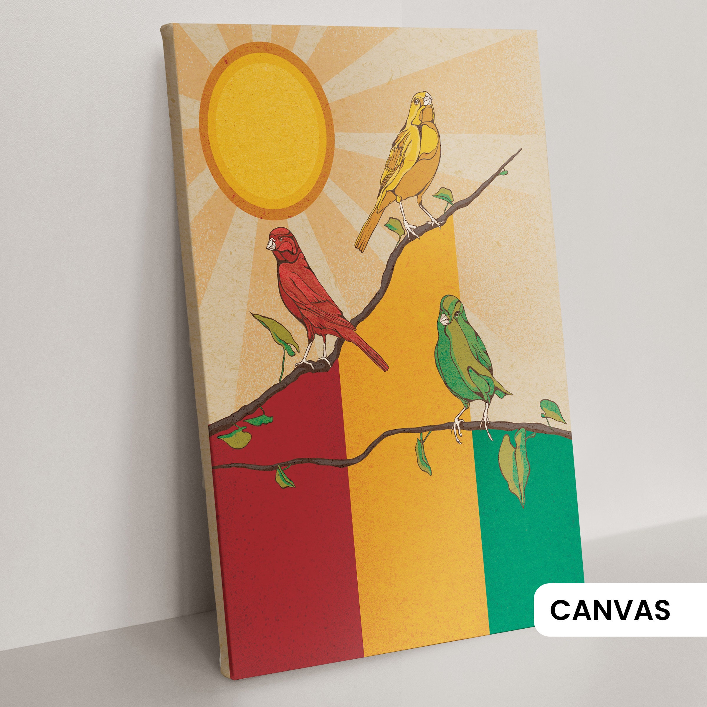 Three Little Birds - Bob Marley 1970s Vintage Style Poster sold by ...