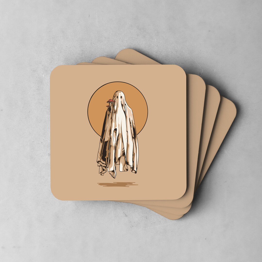 Ghost Coaster- 1 Coaster - Eerie Enchantment Coasters - Mushroom Decor ...