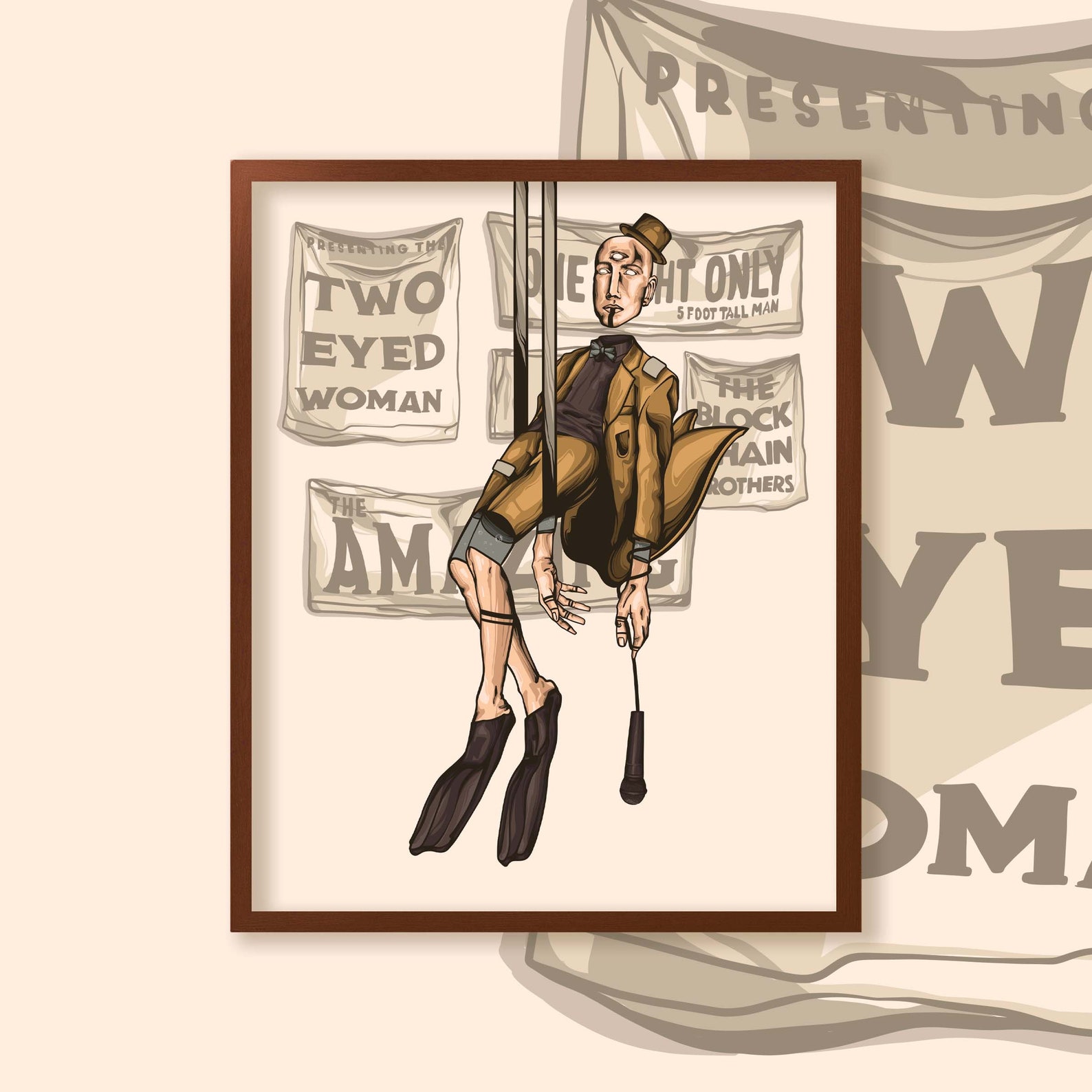 Sully the Sluggard Surreal Circus Posters Vintage Freak | Etsy