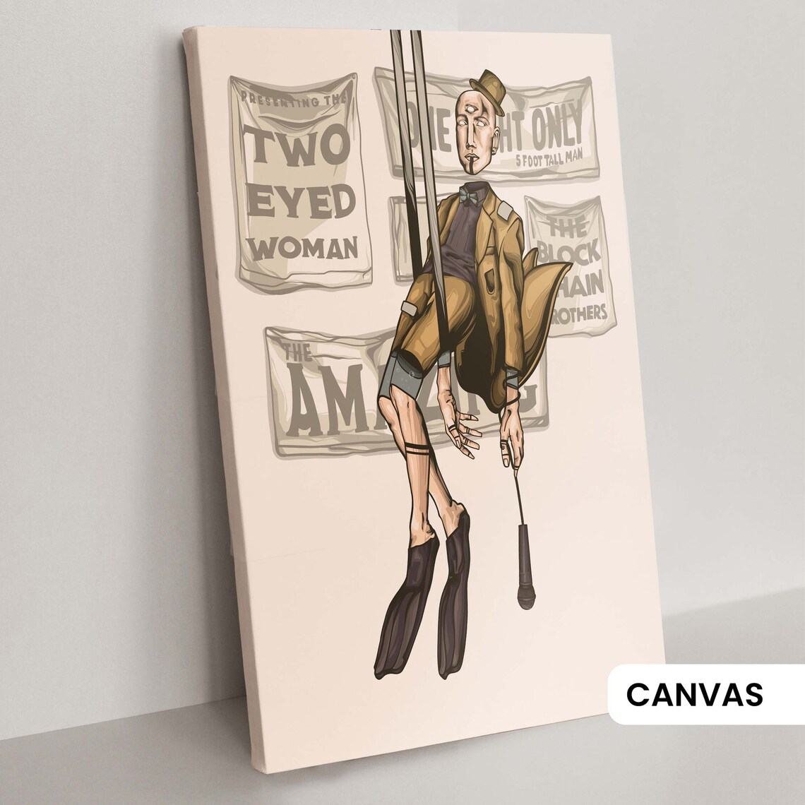 Sully the Sluggard Surreal Circus Posters Vintage Freak | Etsy