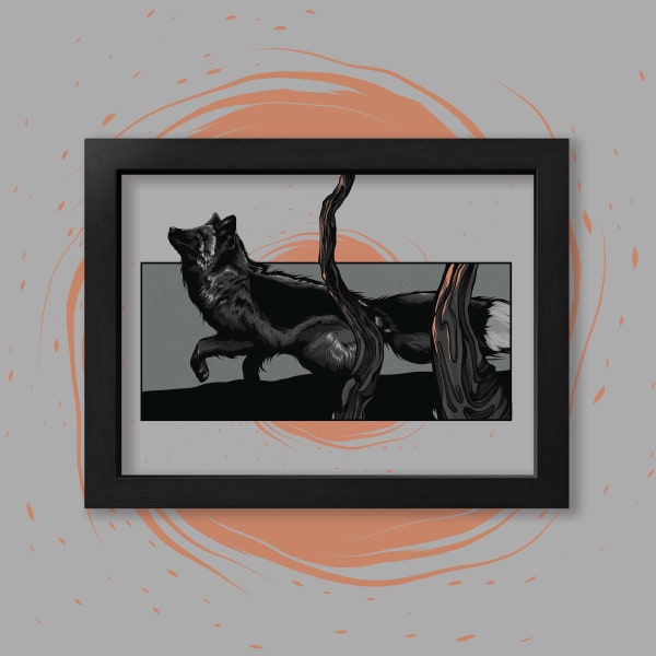 Black Fox Art - Etsy