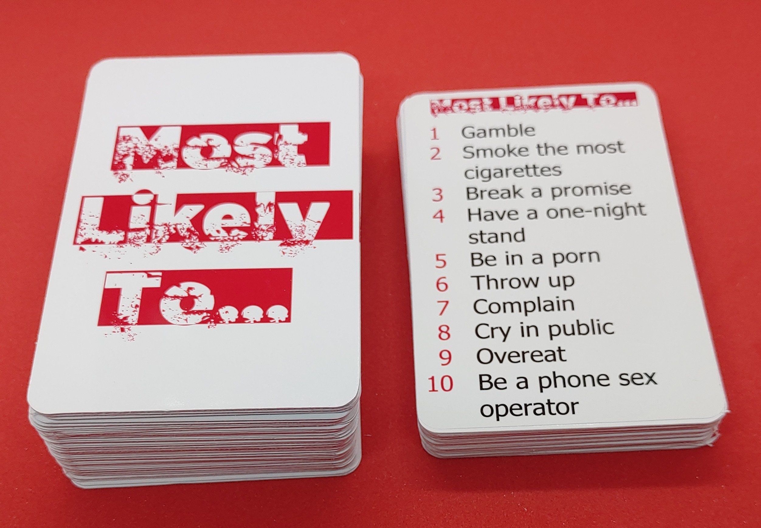 Party Drinking Game Most Likely To Card Game Adult Party Etsy