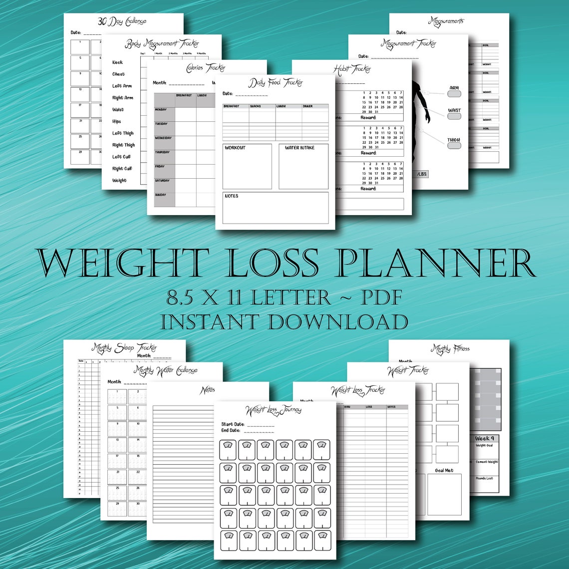 Get Fit and Stay on Track With the Ultimate Printable Fitness Planner ...