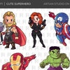 Cute Girl Superhero Clipart Bundle, Super Heroes PNG File, 300 DPI - Etsy