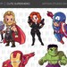 Cute Girl Superhero Clipart Bundle, Super Heroes PNG File, 300 DPI - Etsy