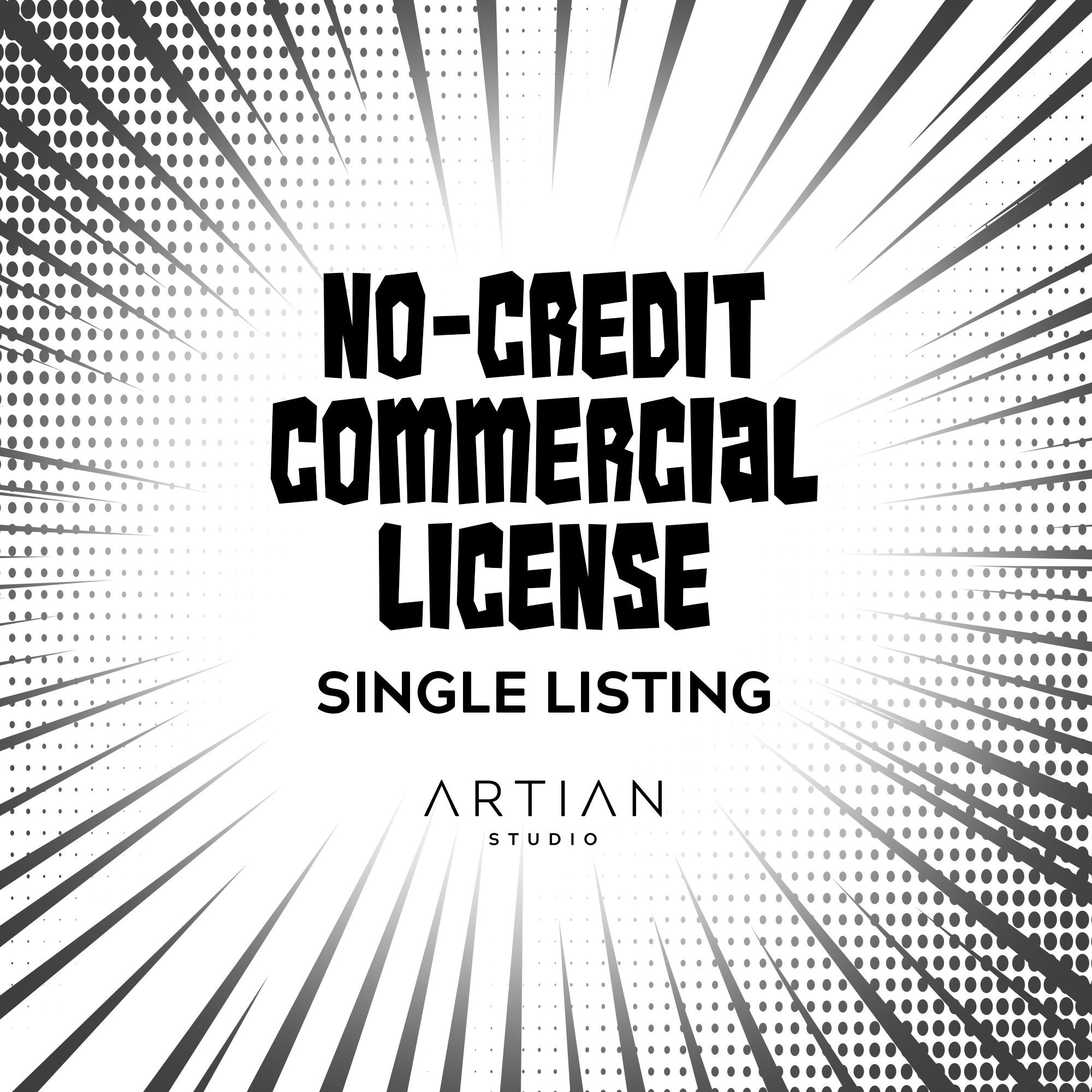 NO CREDIT Commercial License 1 Listing | Etsy