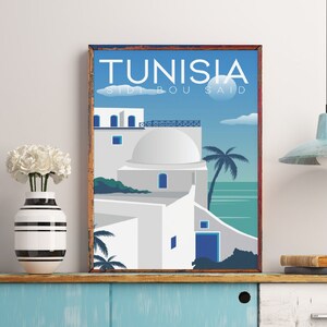 Tunisia Print Tunisia Poster Tunisia Travel Print Tunisia - Etsy