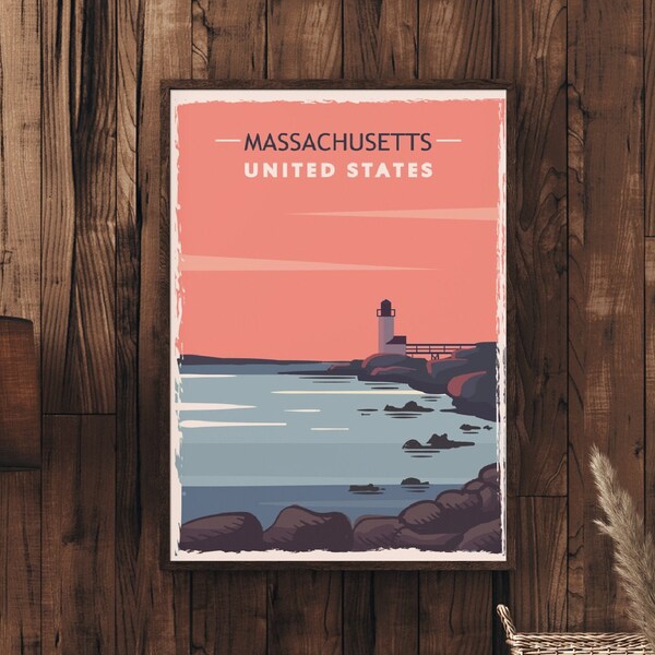 New England Poster - Etsy