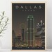 Dallas Travel Poster, Dallas Art Print, Dallas Wall Art, Dallas Texas ...