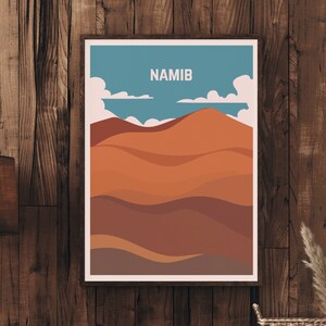 Namibia Travel Poster, Namib Desert Print, Africa Wall Art, Namibia ...