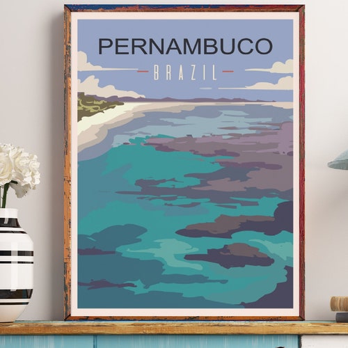 Brazil Print: Vintage South American Travel Poster - Etsy