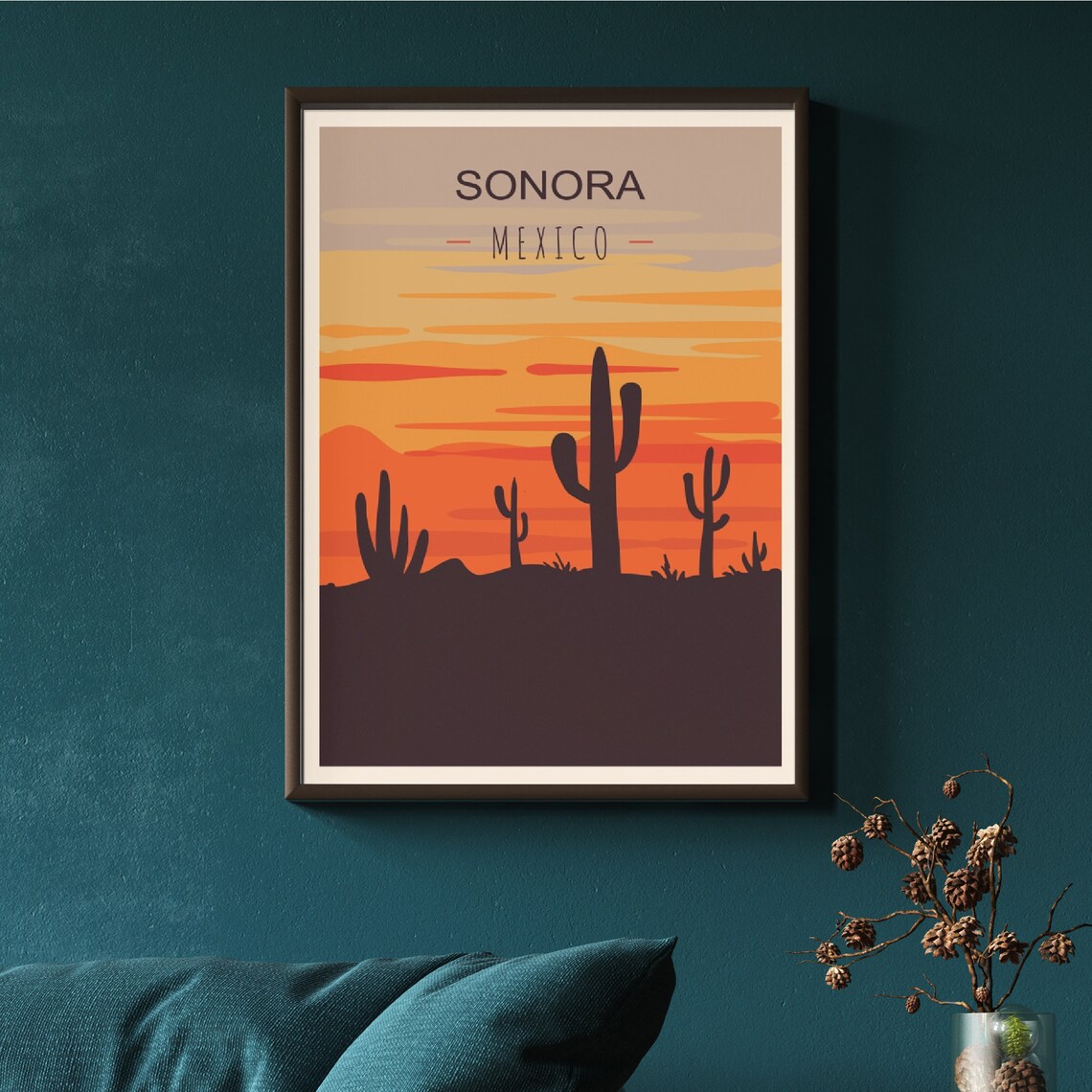 Sonora Travel Poster Mexican Travel Print Sonora Wall Art - Etsy