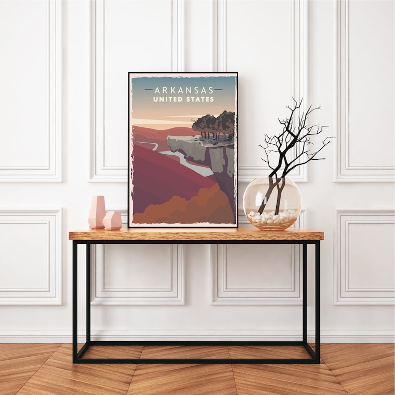 Arkansas Travel Poster Arkansas Wall Art Whitaker Point - Etsy