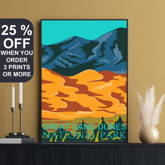 Great Sand Dunes National Park Poster Arizona Wall Art - Etsy