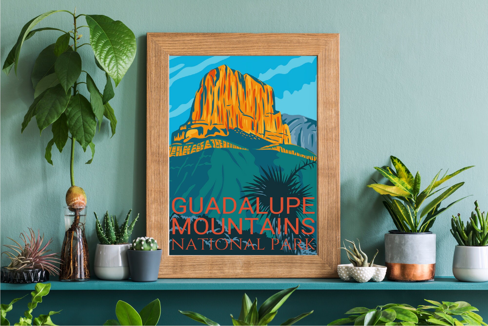 Guadalupe Mountains National Park Poster Texas Art Hiking - Etsy