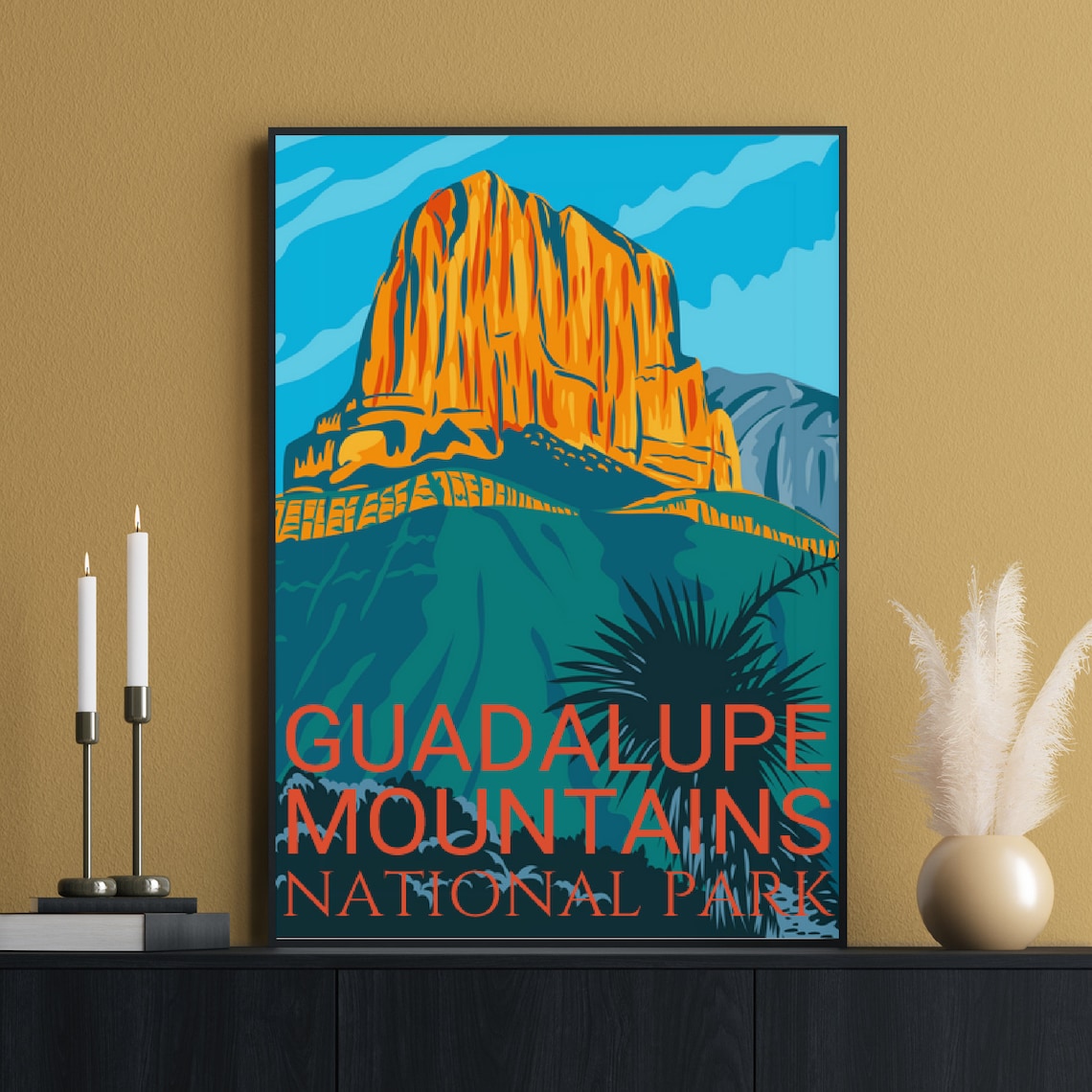 Guadalupe Mountains National Park Poster Texas Art Hiking - Etsy